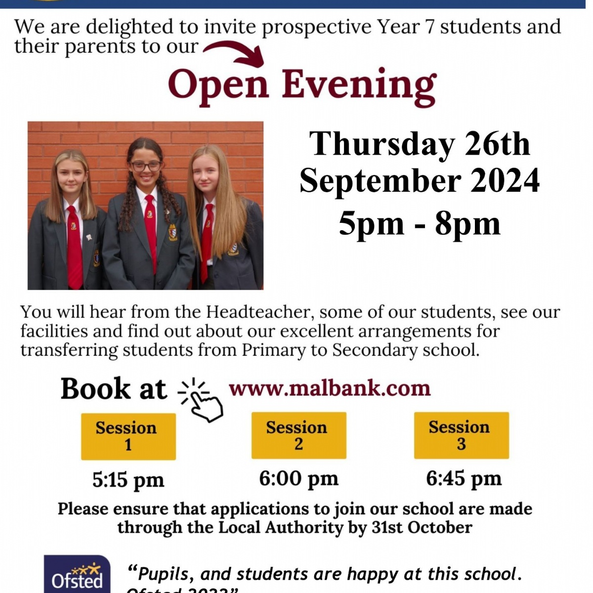 Malbank School & Sixth Form College - Item Not Available